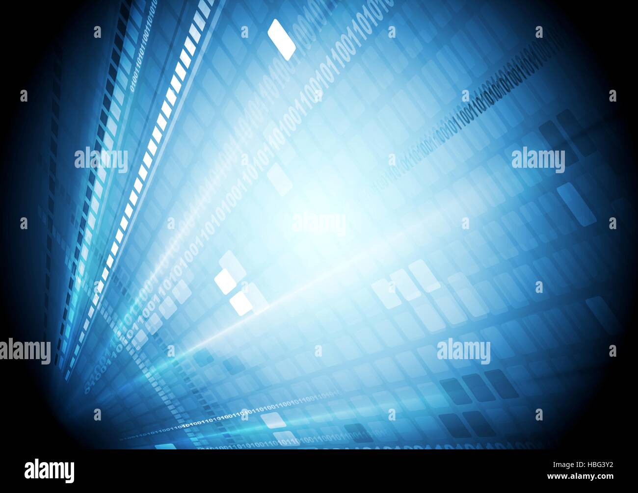 Blue shiny hi-tech motion background Stock Photo - Alamy
