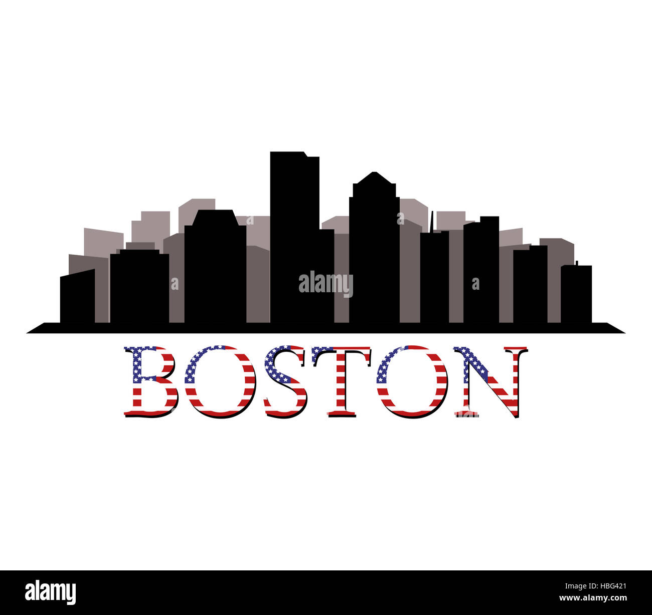 Downtown boston architecture Cut Out Stock Images & Pictures - Alamy