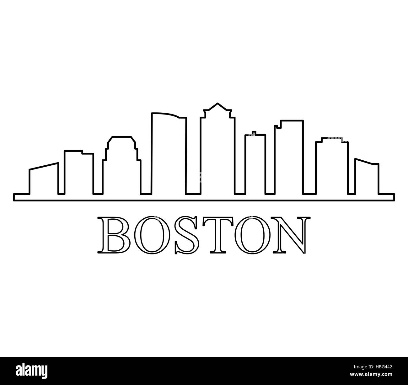 Downtown boston architecture Cut Out Stock Images & Pictures - Alamy