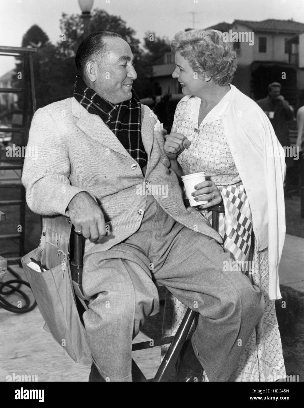 ABOUT MRS. LESLIE, producer Hal Wallis, Shirley Booth, on-set, 1954 ...