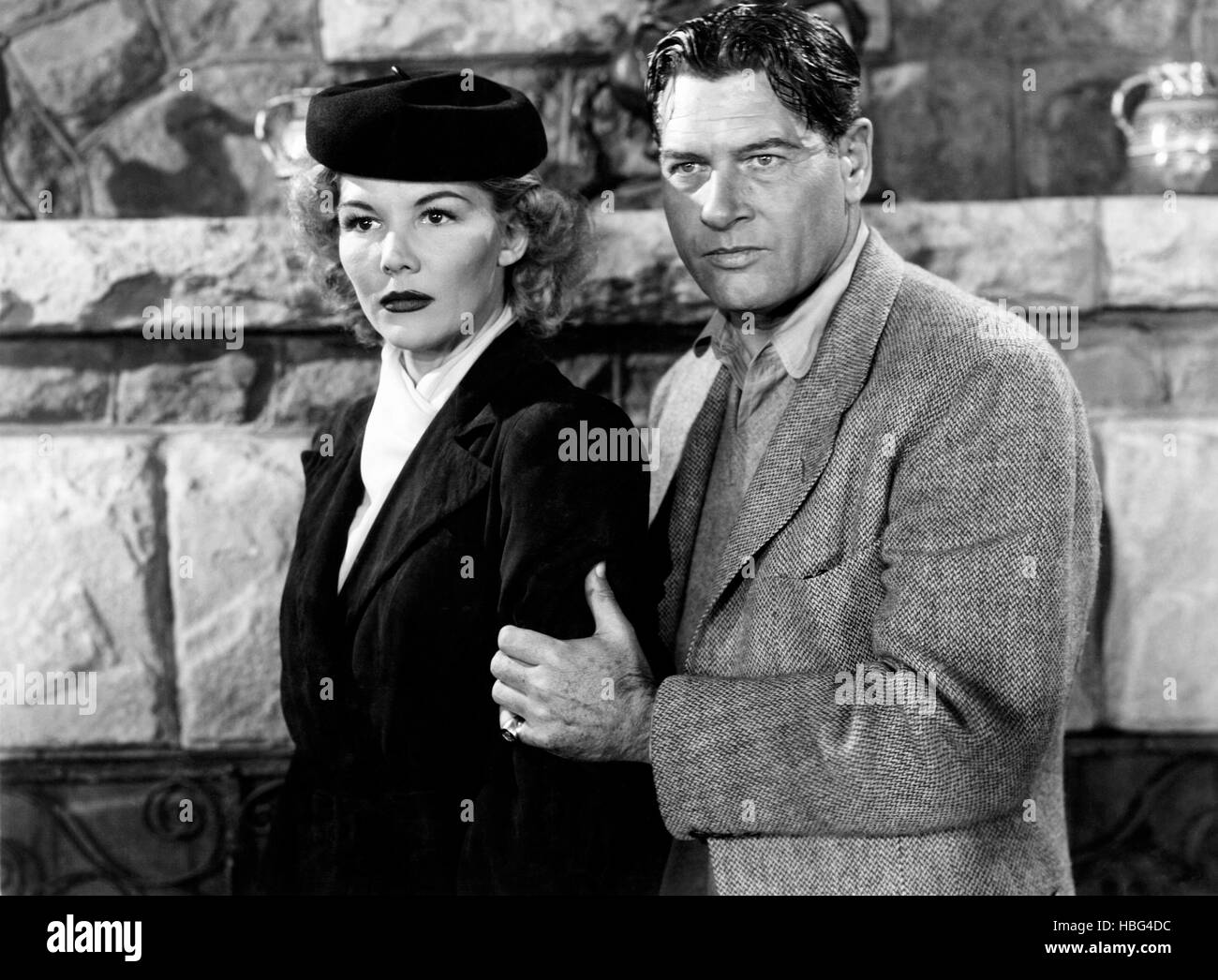 ACCOMPLICE, from left, Veda Ann Borg, Richard Arlen, 1946 Stock Photo ...
