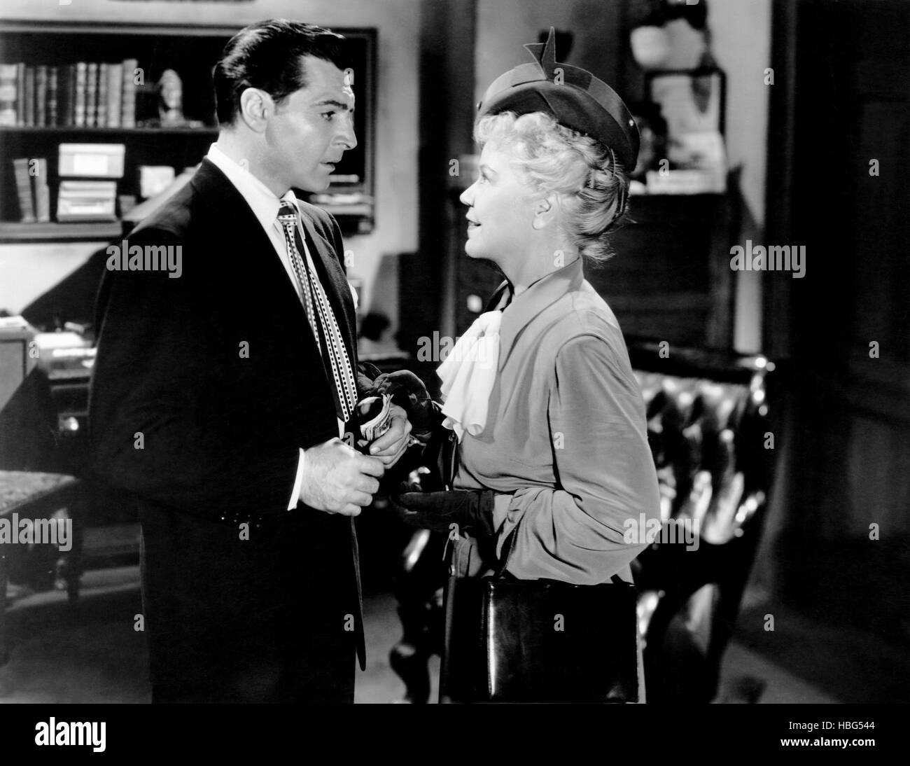 ACCORDING TO MRS. HOYLE, from left, Anthony Caruso, Spring Byington ...