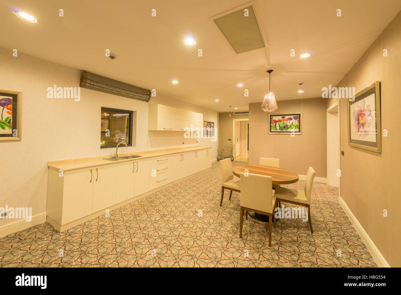 Interior of modern kitchen room Stock Photo - Alamy