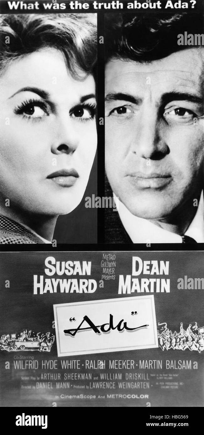 ADA, Susan Hayward, Dean Martin, 1961 Stock Photo - Alamy