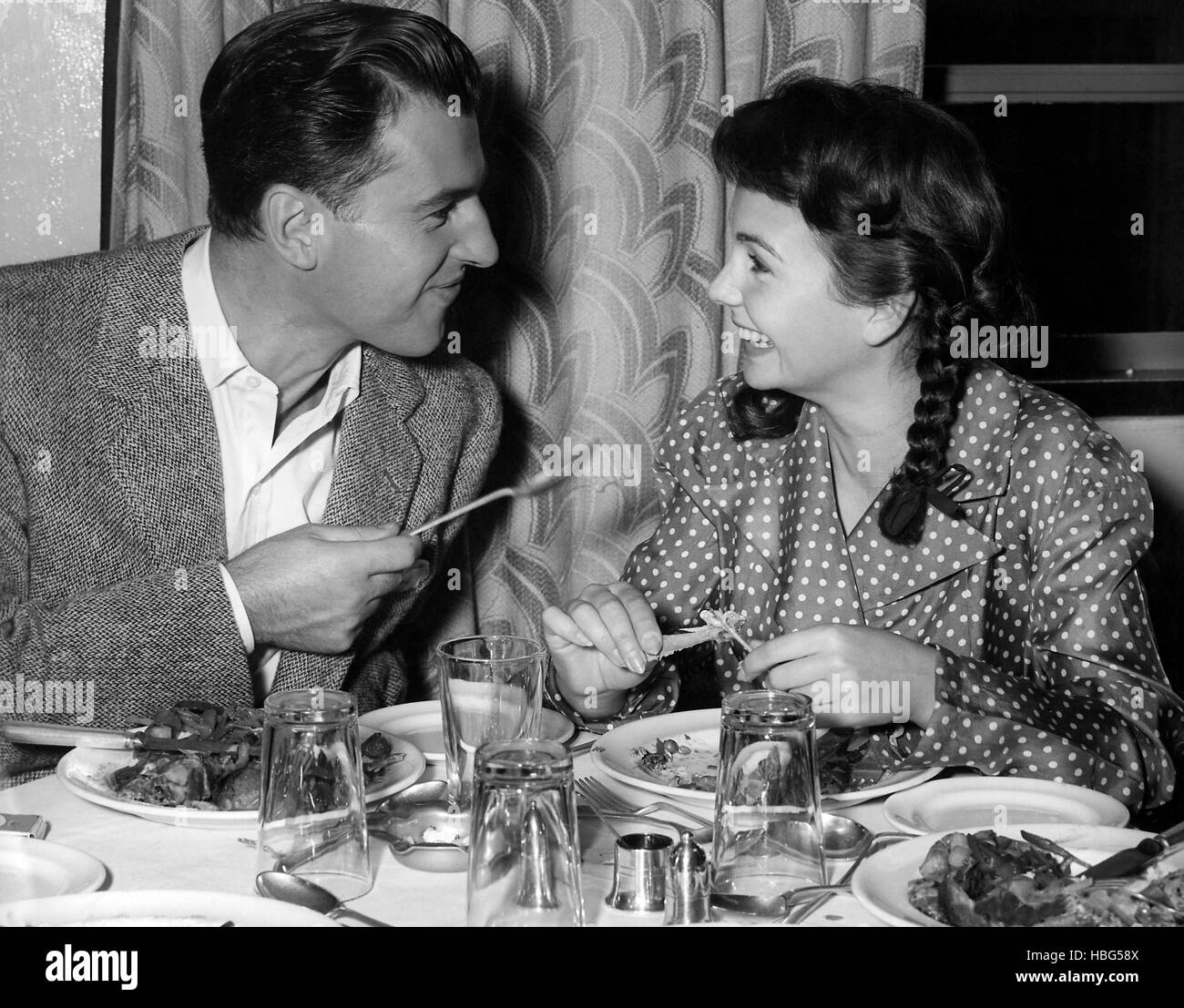 ADAM AND EVELYNE, Stewart Granger and Jean Simmons lunching in the ...