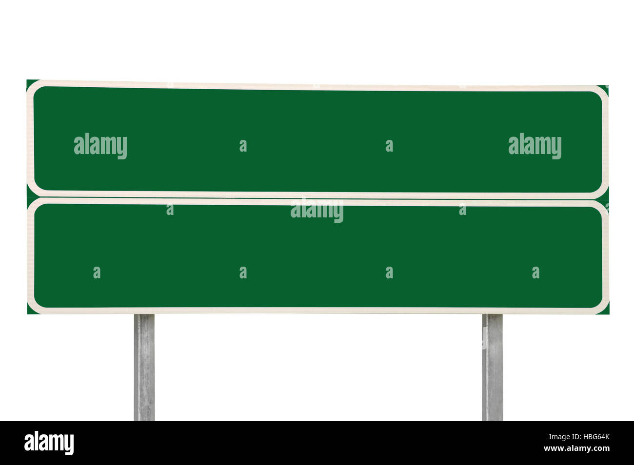Blank Green Highway Road Signs High Resolution Stock Photography and ...