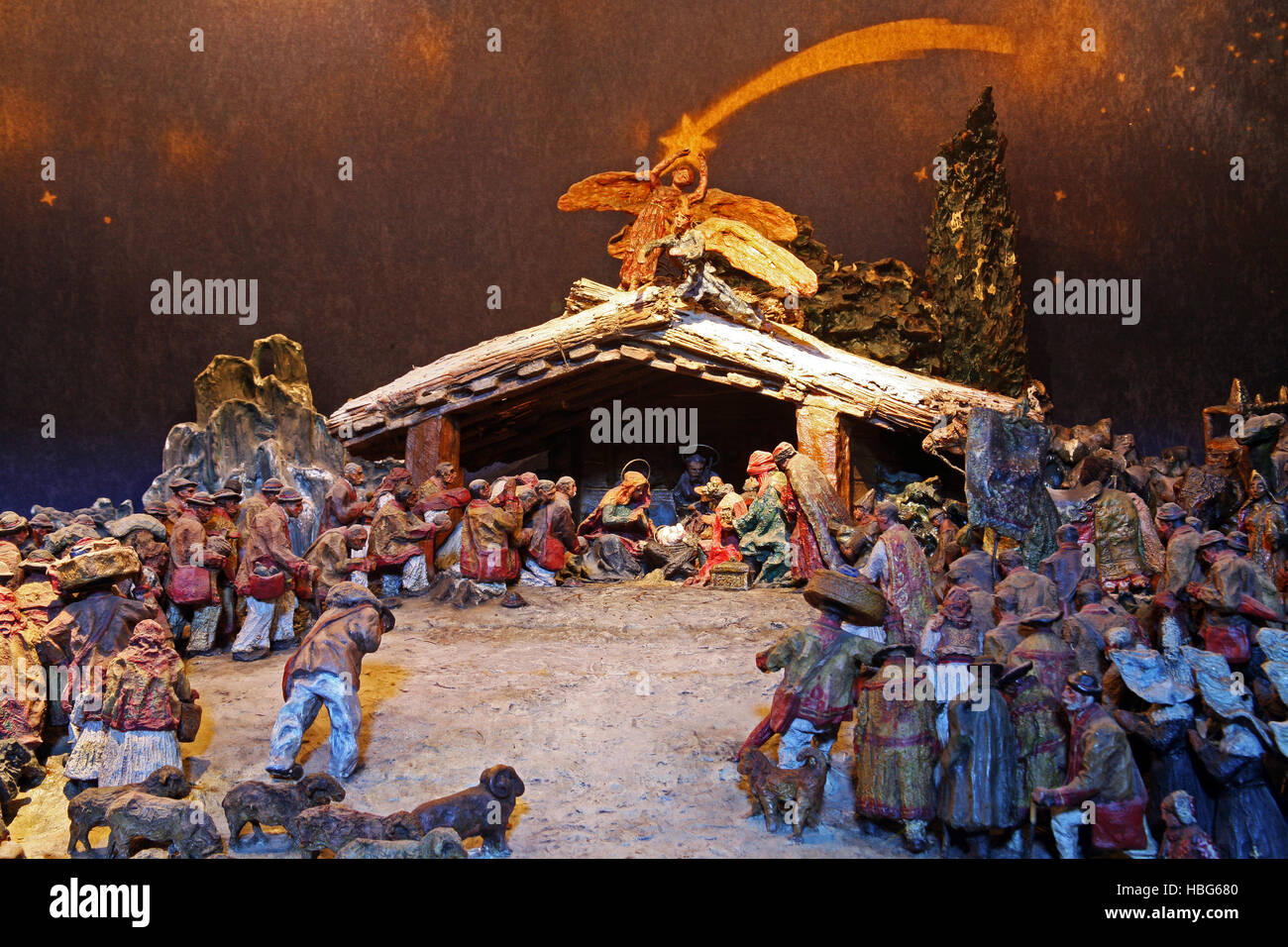 Holy nativity scene,first Croatian 1916.,church Sanctus Blasius,sv.Blaz ...