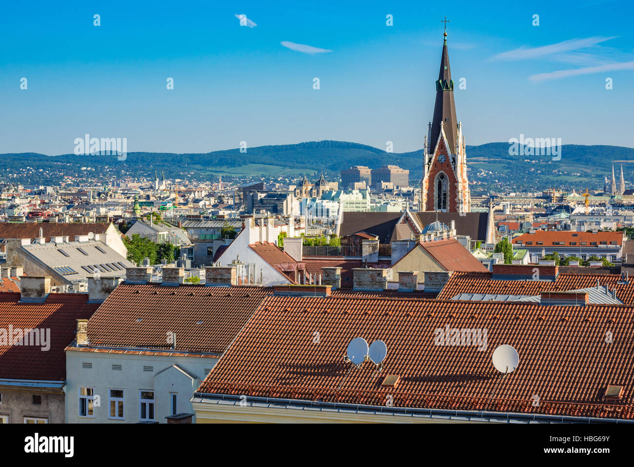 Vienna city skyline, Austria Stock Photo - Alamy
