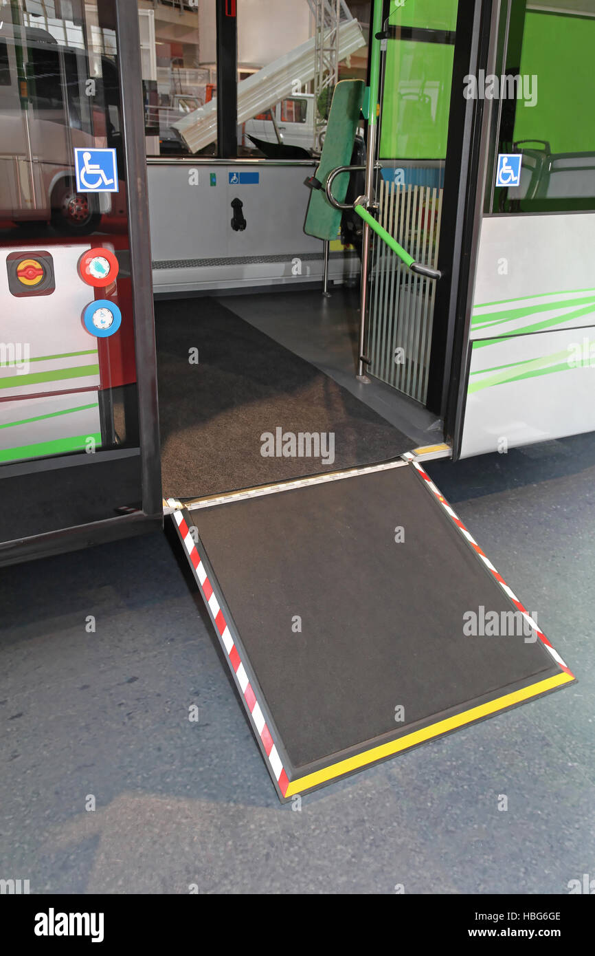 Wheelchair Bus Ramp Stock Photo - Alamy