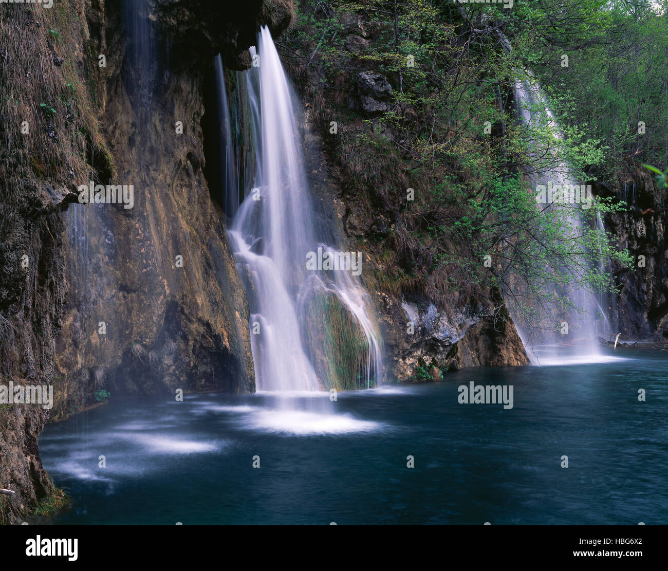 Waterfall, Mali Prstavac, Plitvice Lakes National Park, Jezera, Lika ...