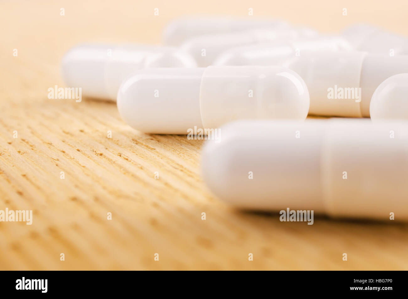 White Medical Capsules Stock Photo - Alamy