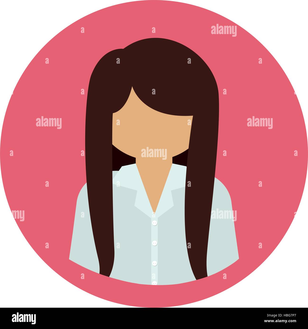 Woman icon. Girl female avatar person people and human theme. Isolated ...