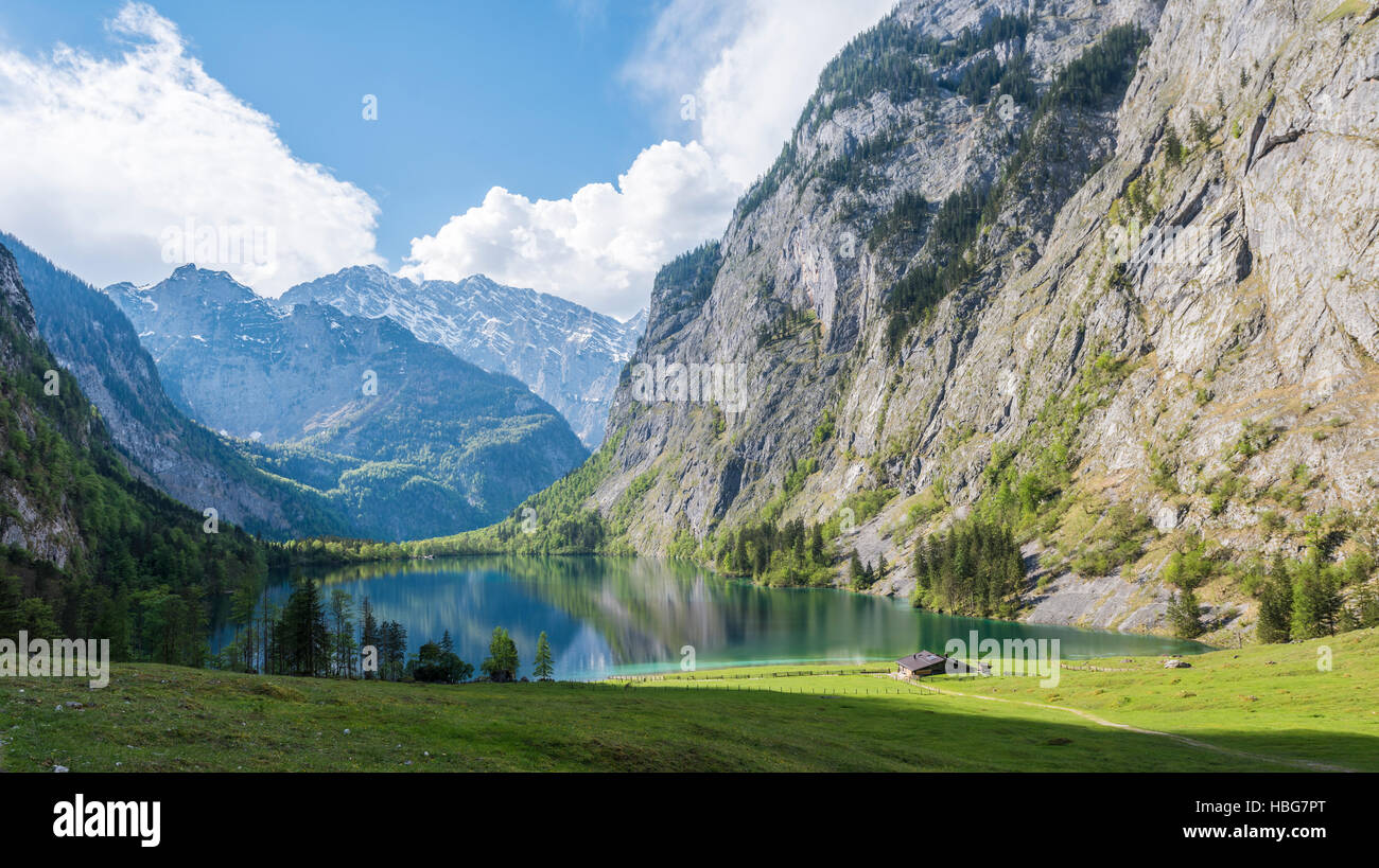 Lake Obersee, Salet am Königssee, National Park Berchtesgaden ...