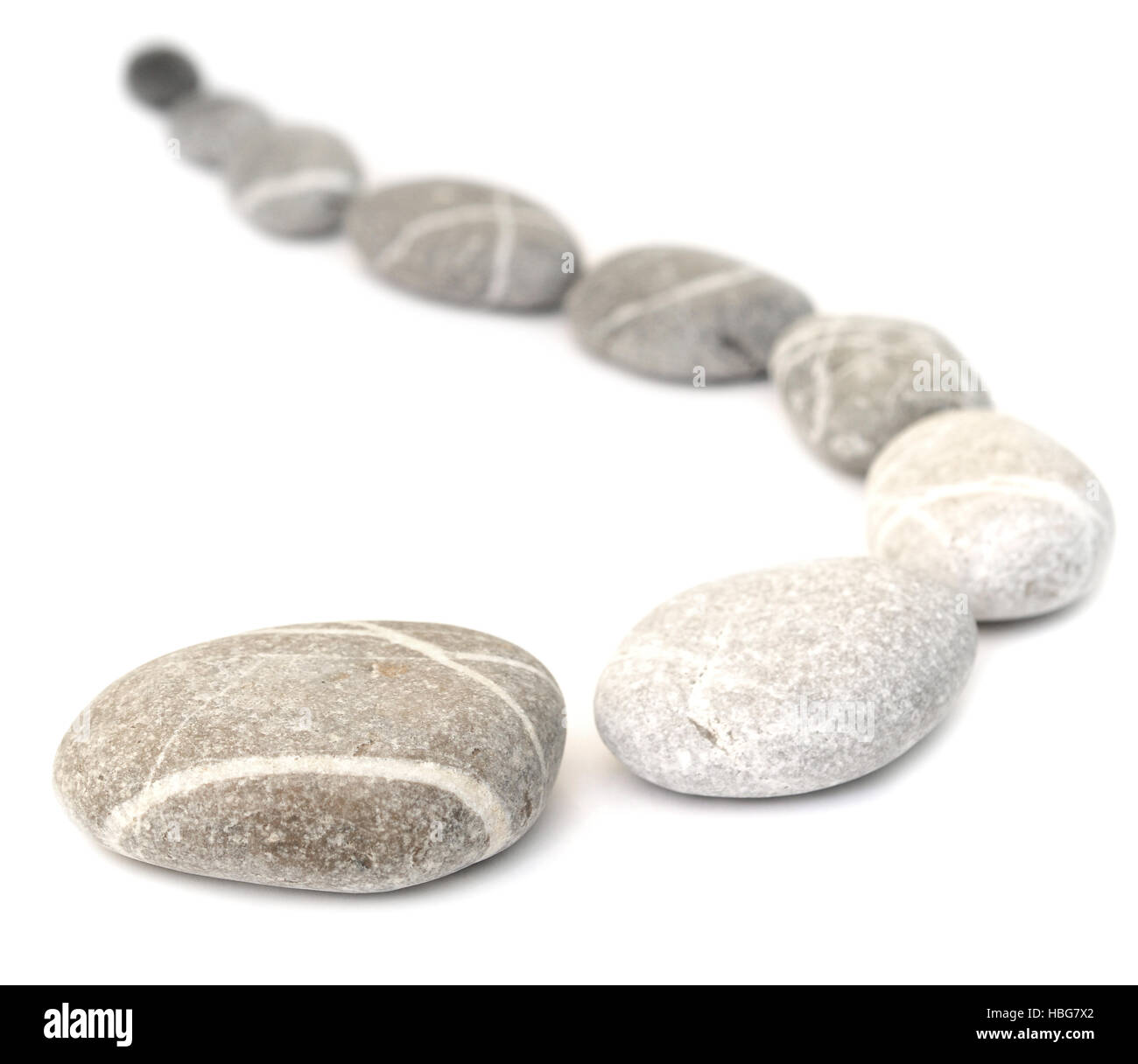 row of pebbles Stock Photo - Alamy