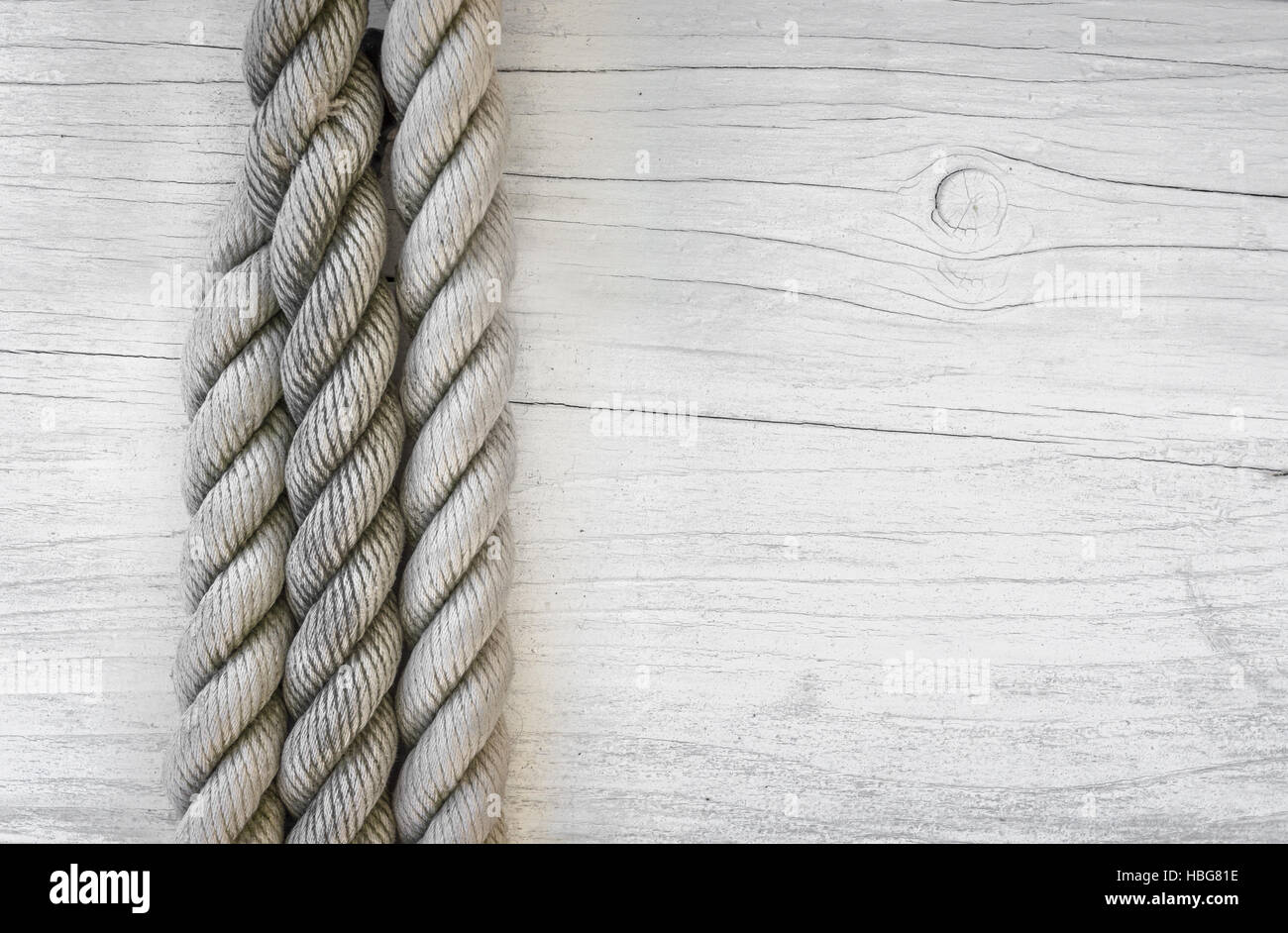 Wooden planks with rope background Stock Photo - Alamy