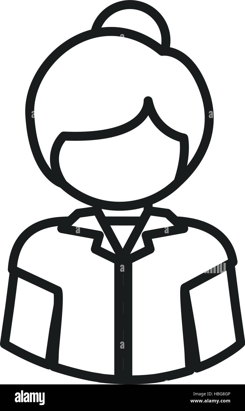 Woman icon. Girl female avatar person people and human theme. Isolated ...