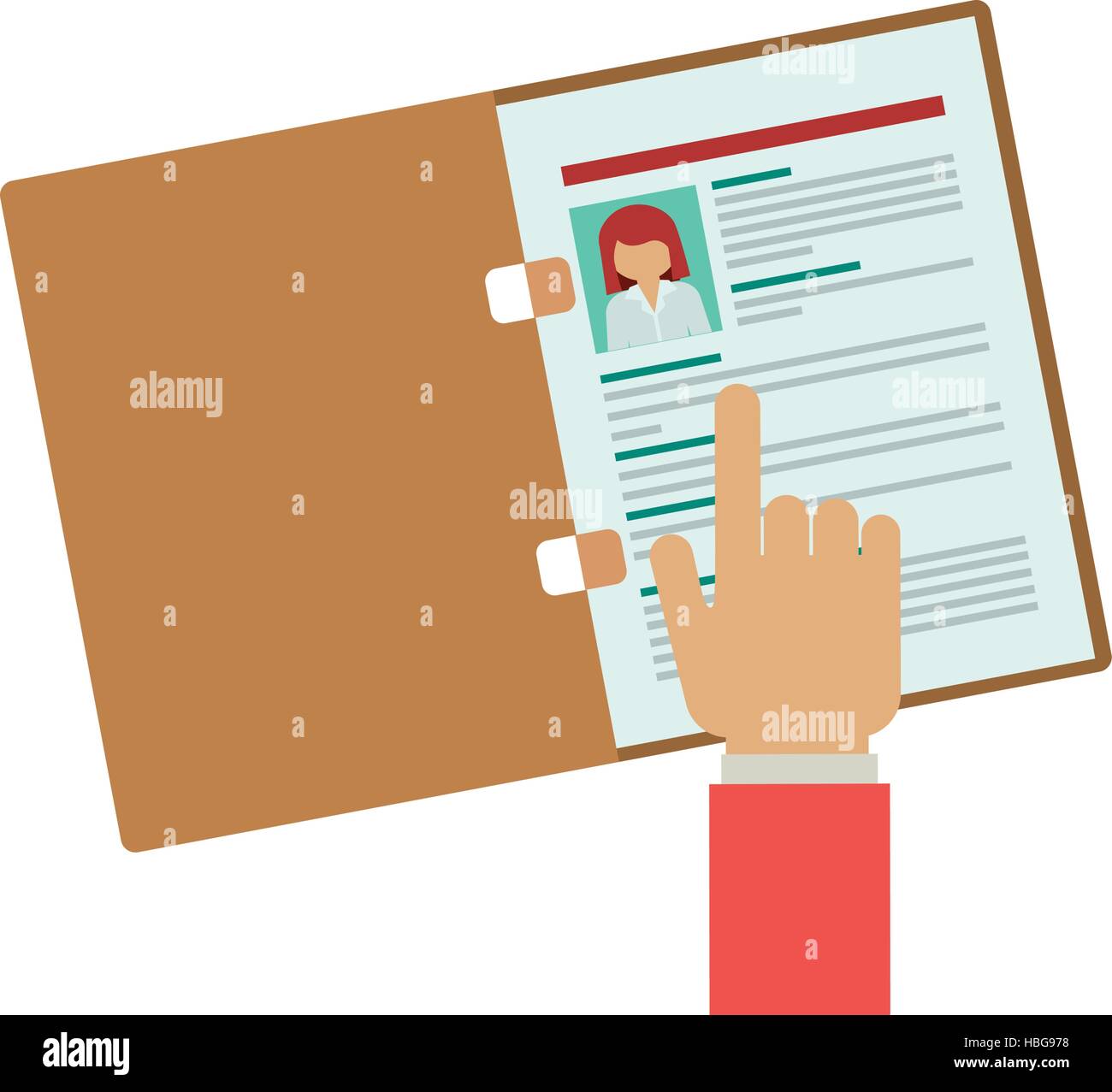 Document icon. Human resources search and employee theme. Isolated ...