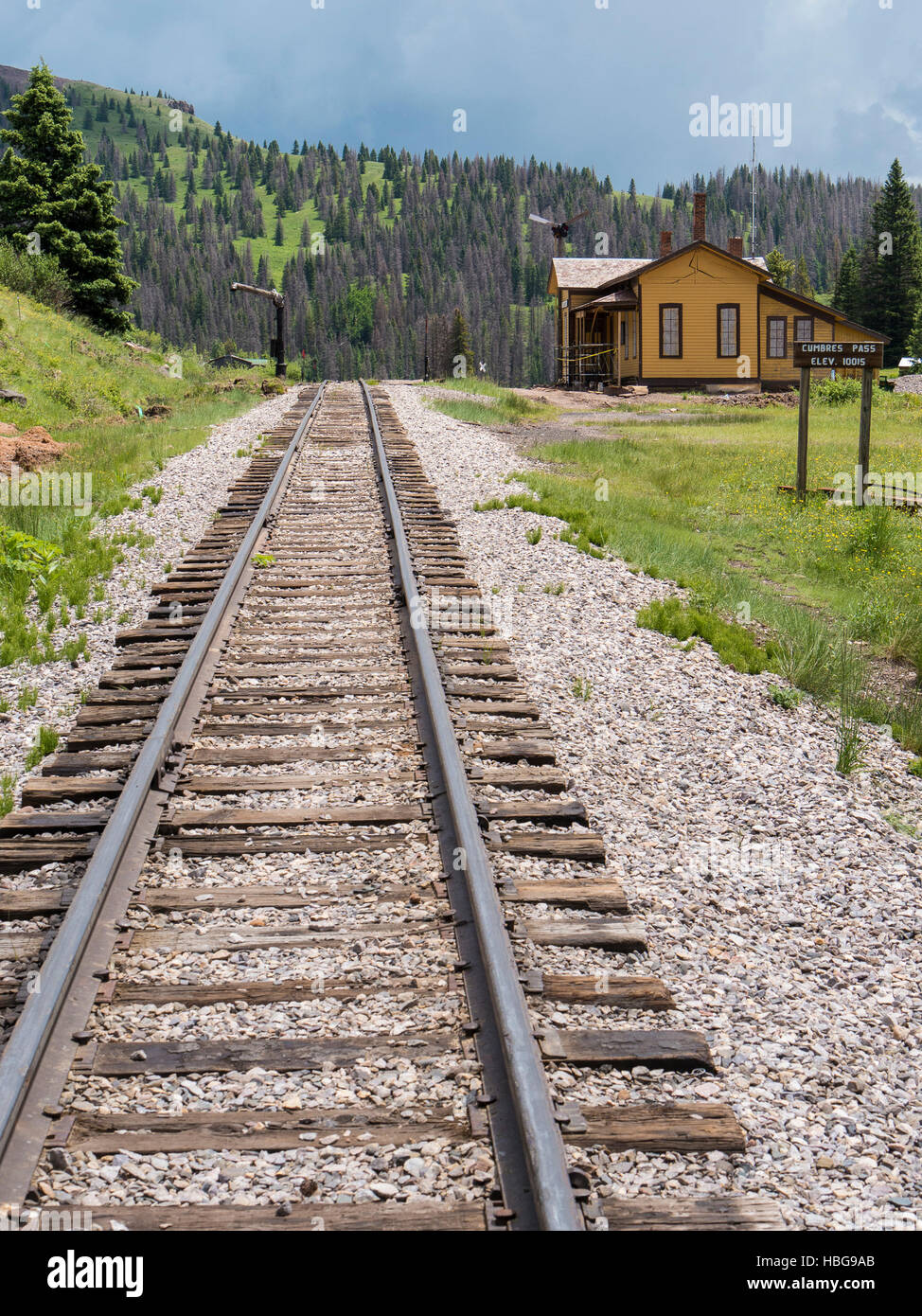Cumbres Pass station Cumbres & Toltec Scenic Railroad between Chama ...