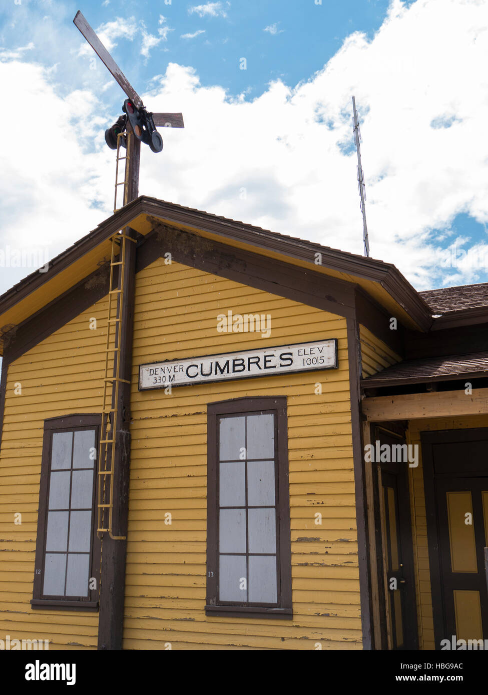 Cumbres Pass station Cumbres & Toltec Scenic Railroad between Chama ...