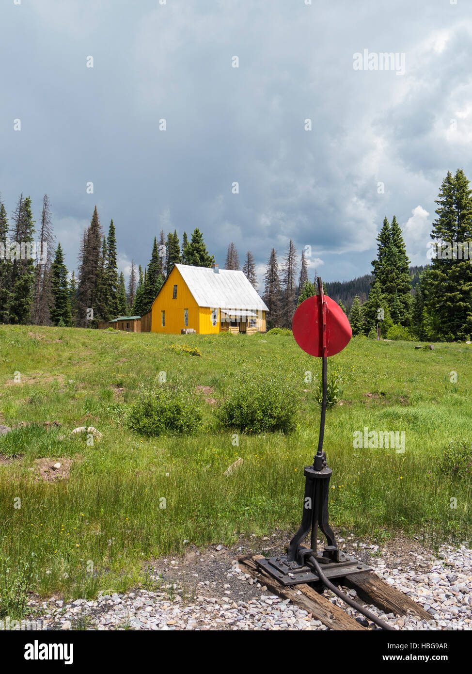 Cumbres Pass station Cumbres & Toltec Scenic Railroad between Chama ...