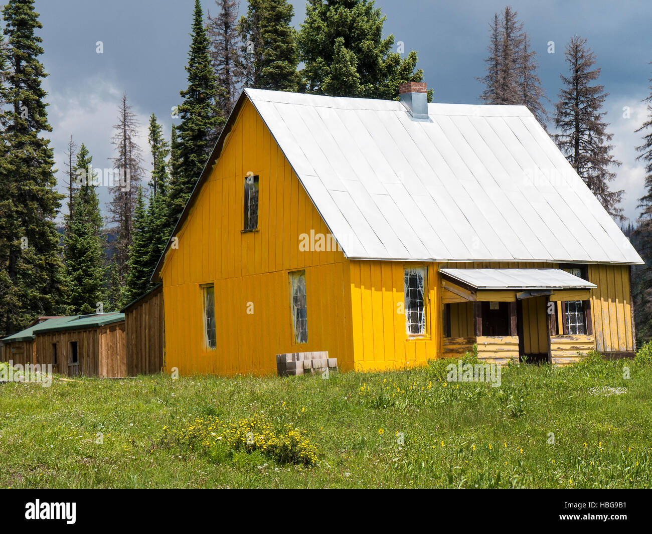 Cumbres Pass station Cumbres & Toltec Scenic Railroad between Chama ...