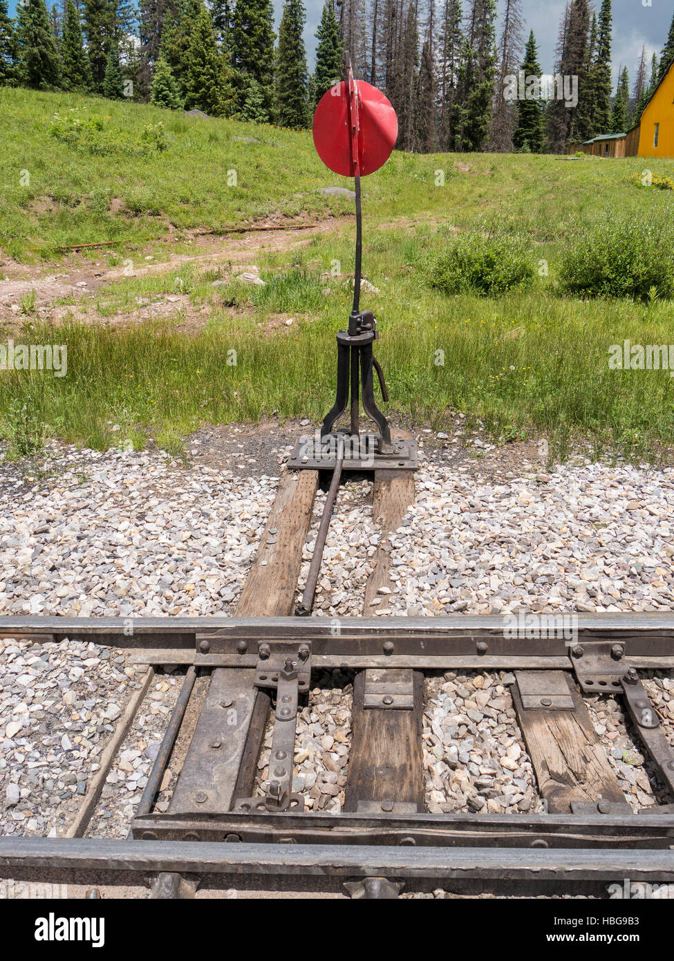 Switch, Cumbres Pass station Cumbres & Toltec Scenic Railroad between ...