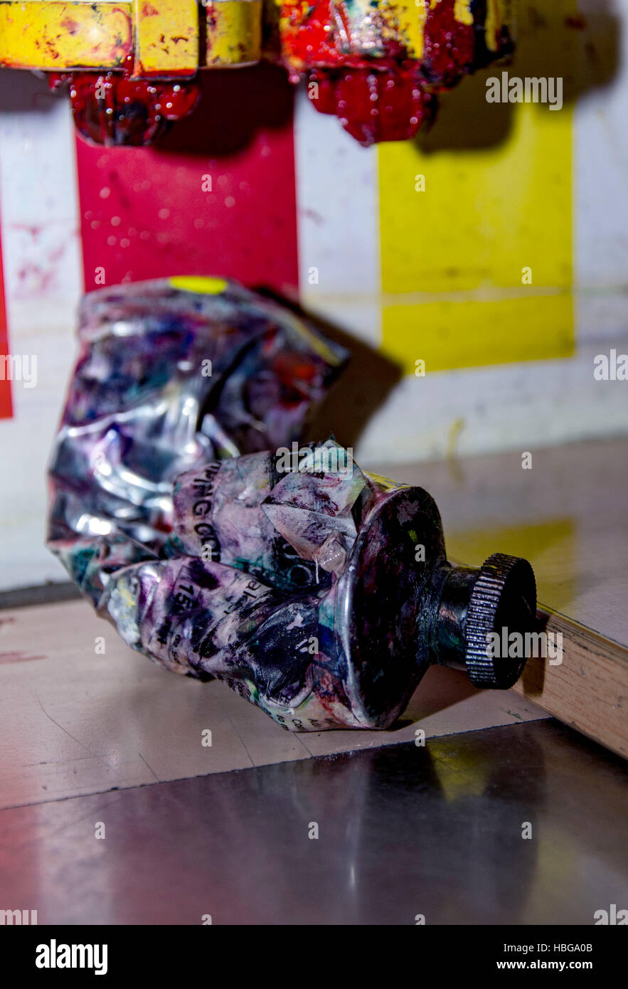 Used Paint Tubes in Art Studio. GLASGOW, SCOTLAND Stock Photo - Alamy