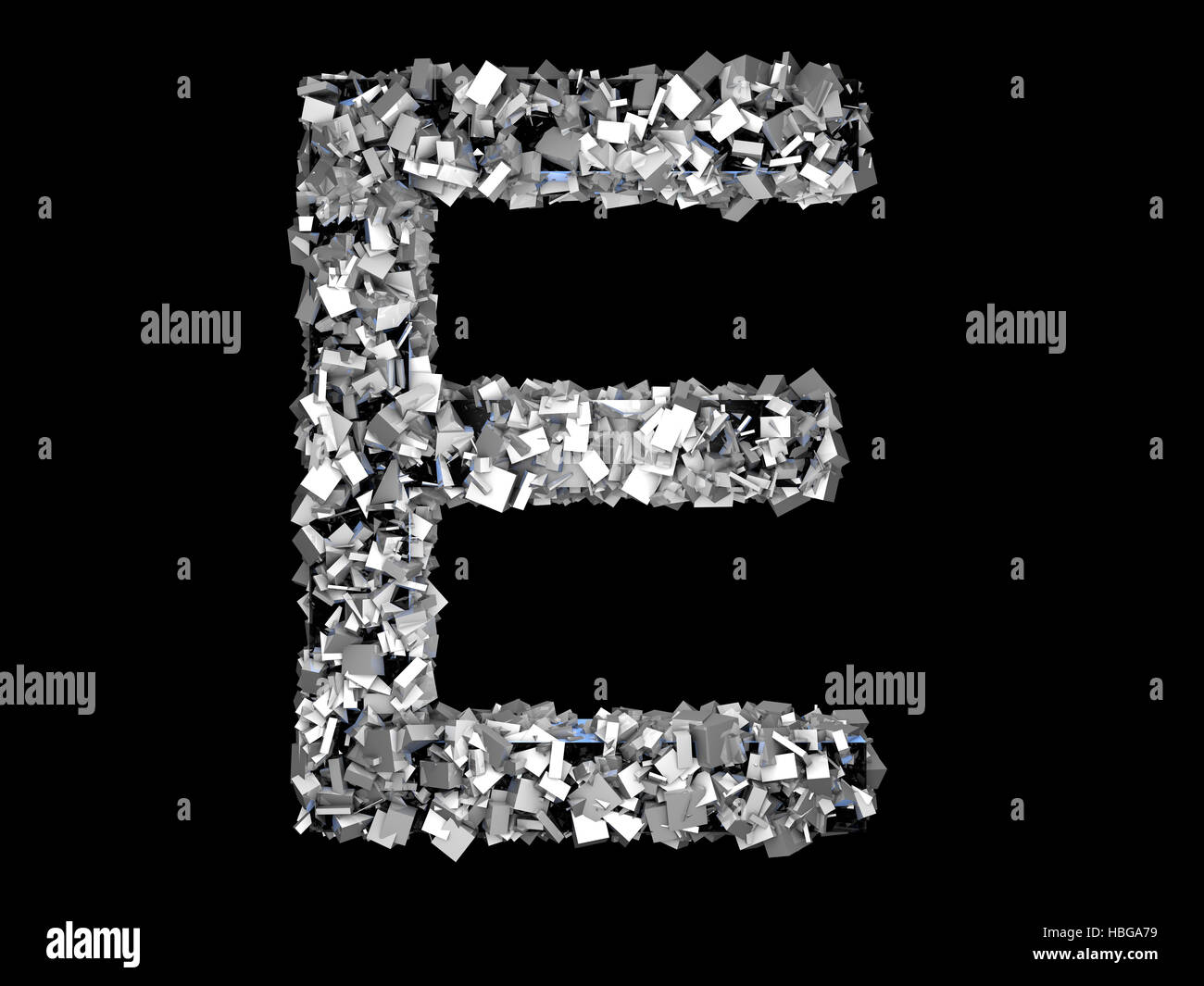 Crystal Letter - E Stock Photo - Alamy
