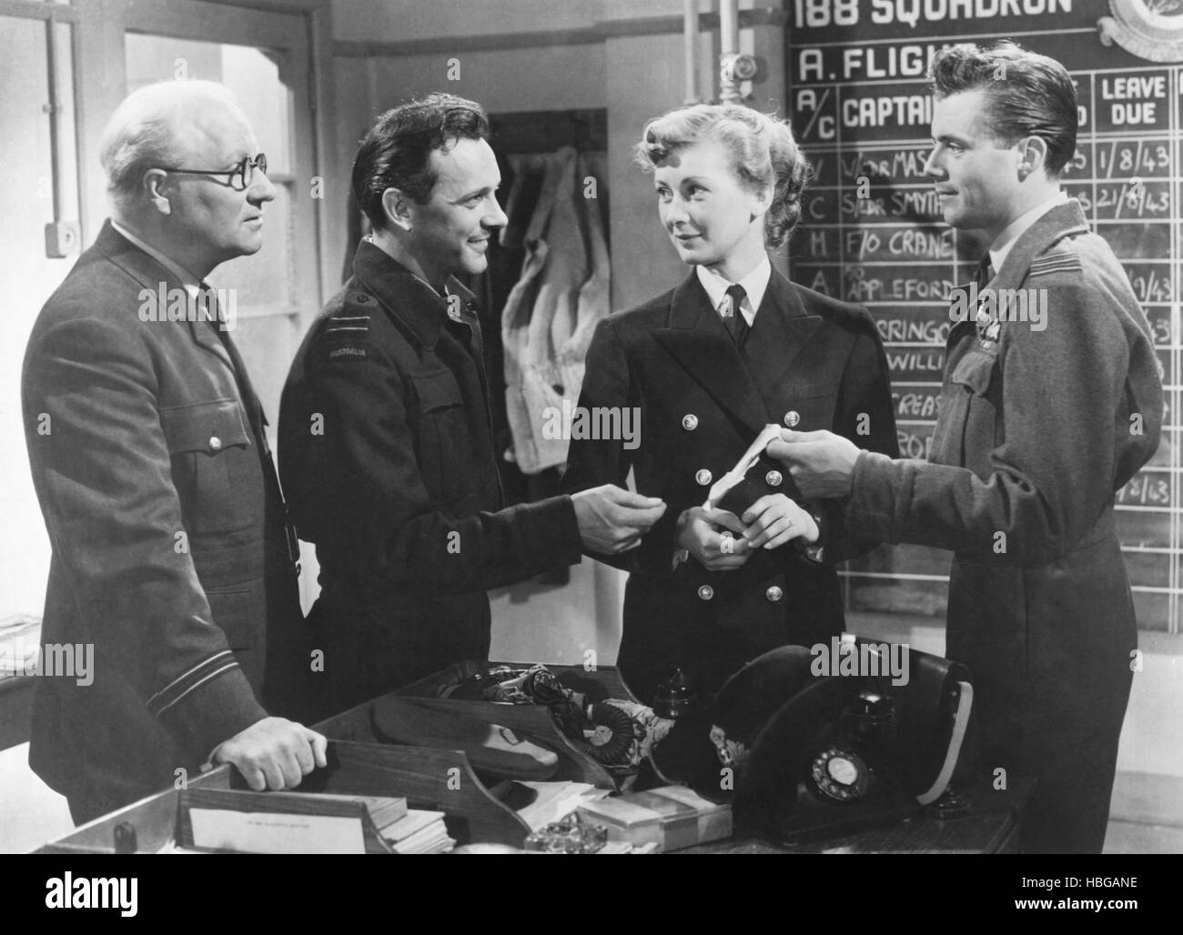 APPOINTMENT IN LONDON, (aka RAIDERS IN THE SKY), from left: Walter ...