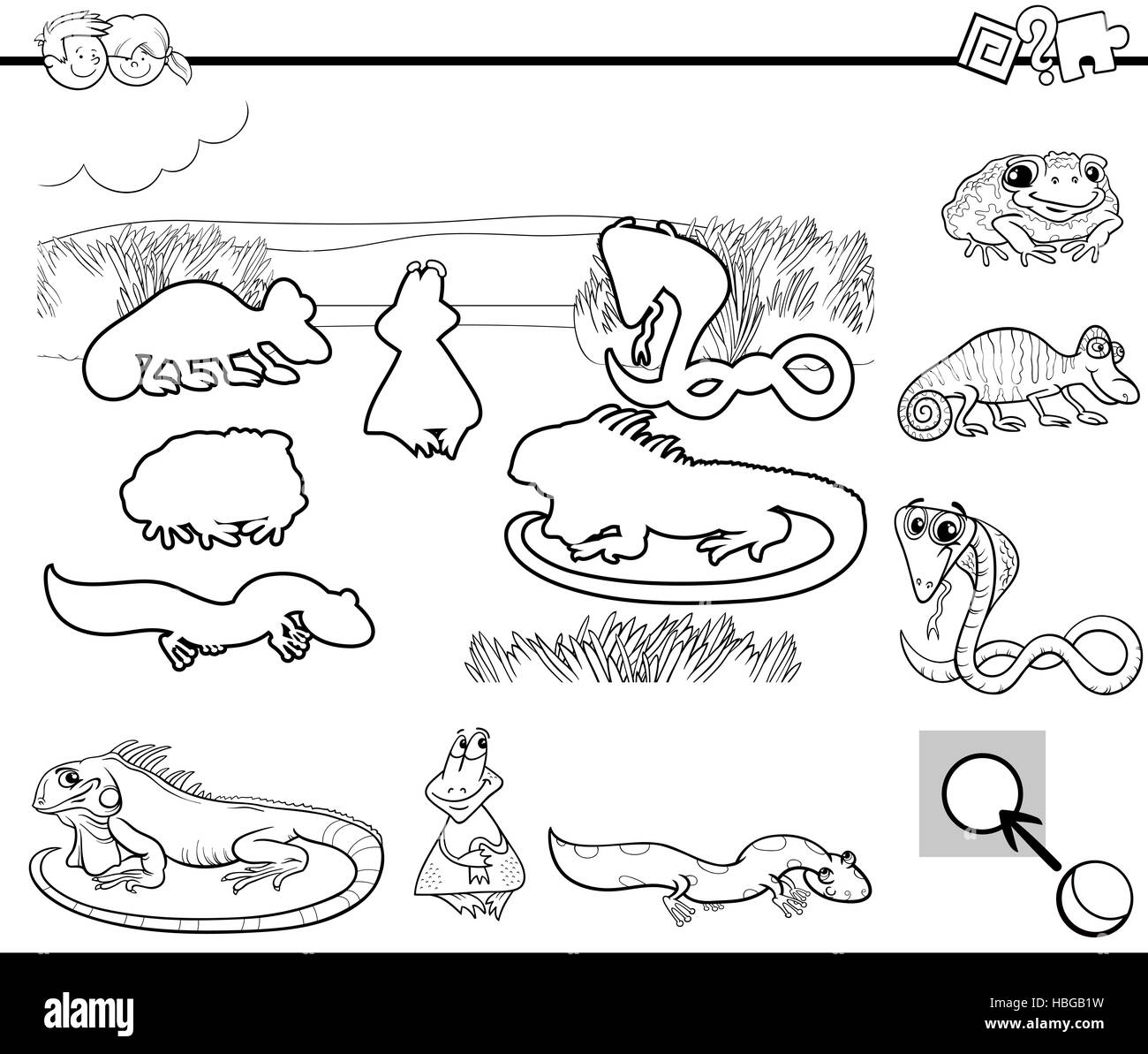 cartoon game for coloring Stock Photo - Alamy