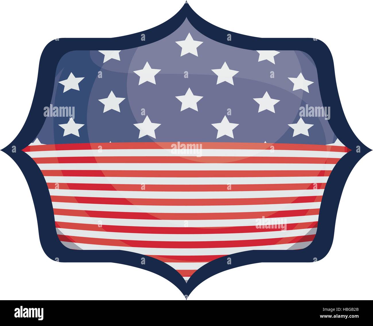 Usa flag inside frame icon. United nation us country and american ...