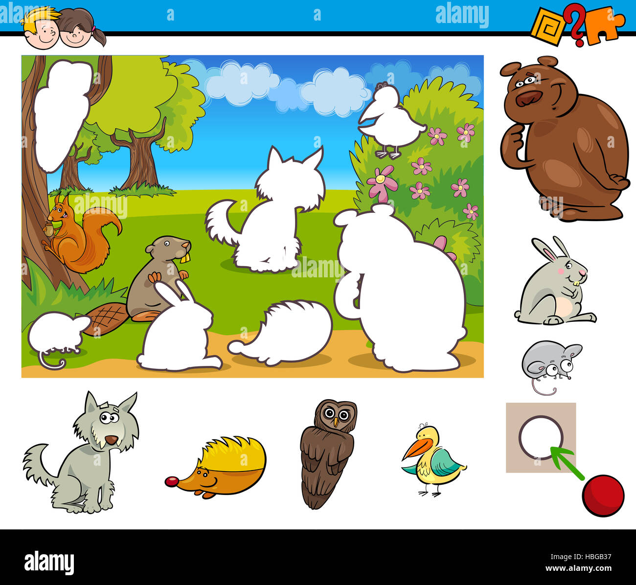 cartoon game for kids Stock Photo - Alamy