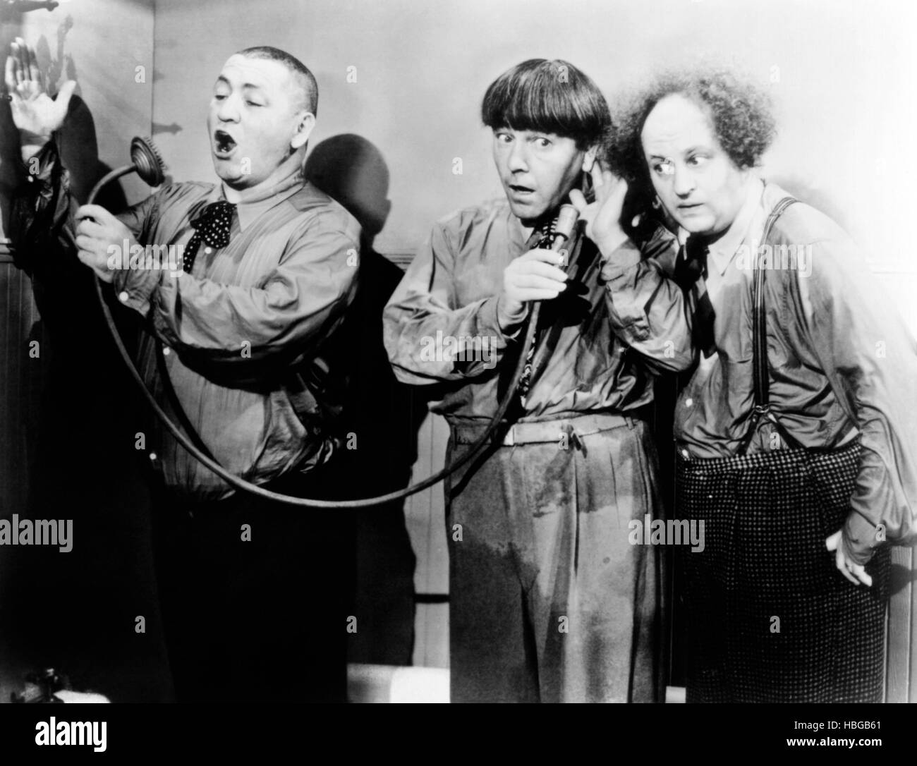 A-PLUMBING WE WILL GO, from left, Curly Howard, Moe Howard, Larry Fine ...