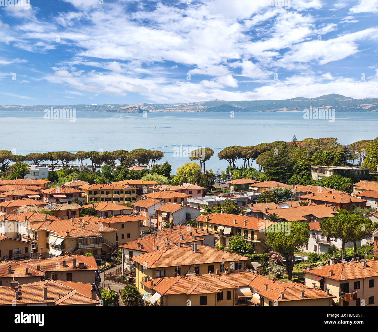 The city and the lake of Bolsena Stock Photo - Alamy