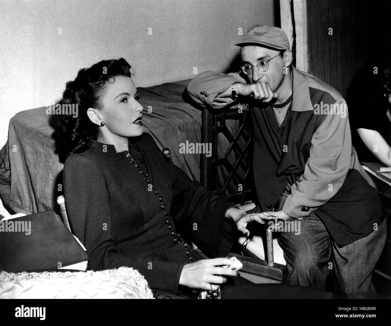 THE ARNELO AFFAIR, Frances Gifford, director Arch Oboler, on-set, 1947 ...
