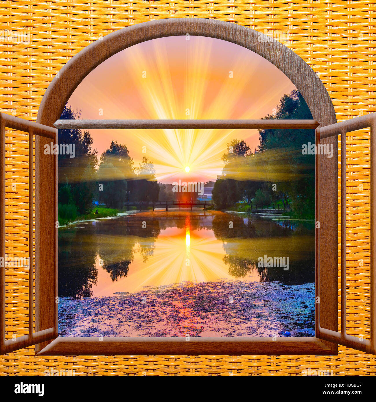 Scenic view from window sea hi-res stock photography and images - Alamy