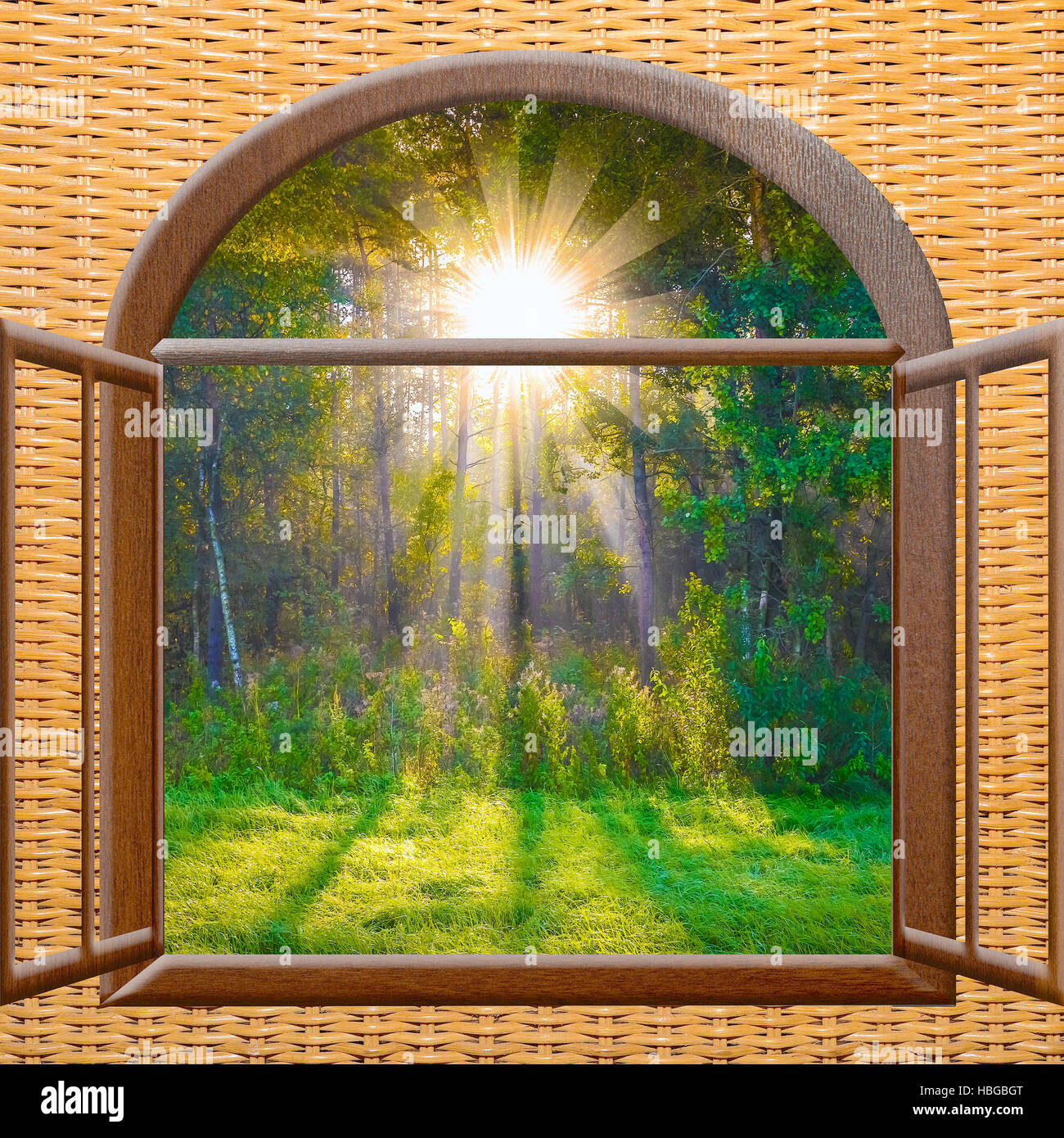 sunrise view from the window Stock Photo - Alamy