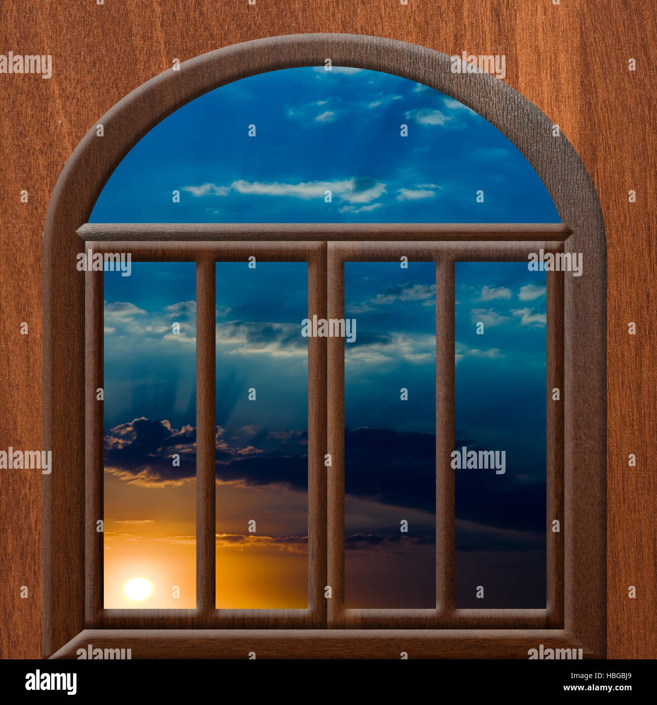 open window cloud sun Stock Photo - Alamy