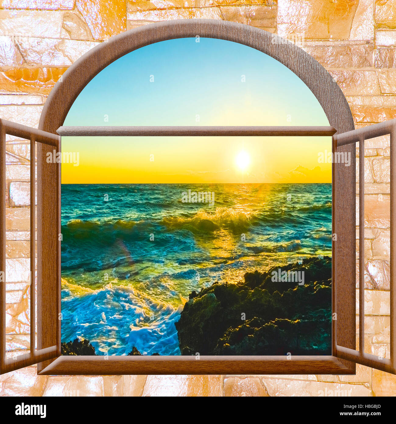 open window cloud sun Stock Photo - Alamy