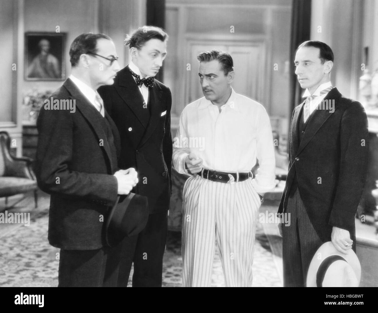 ARSENE LUPIN, from left: Georges Renavent, Mischa Auer, John Barrymore ...