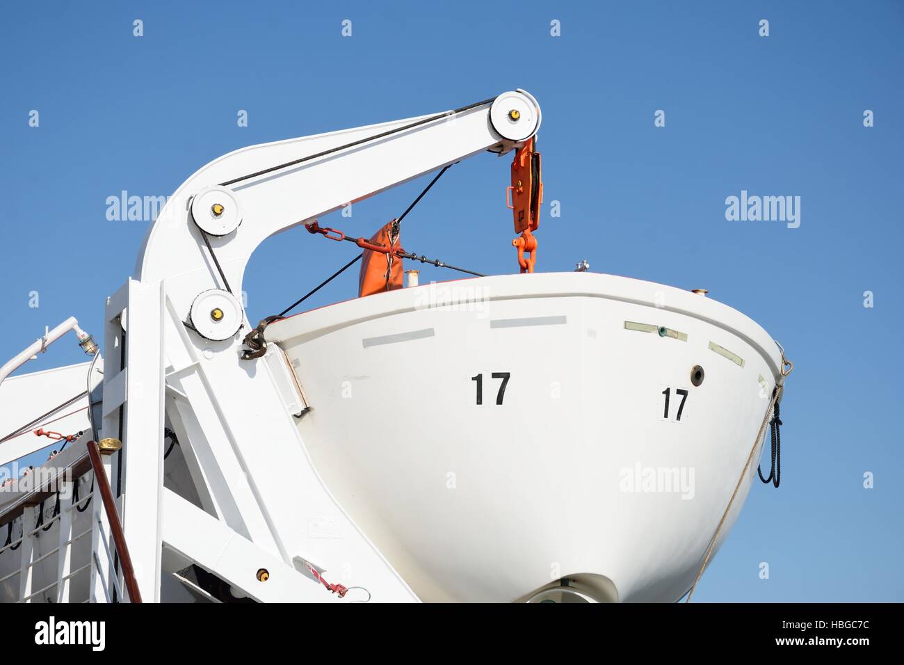 Bow of lifeboat Stock Photo - Alamy