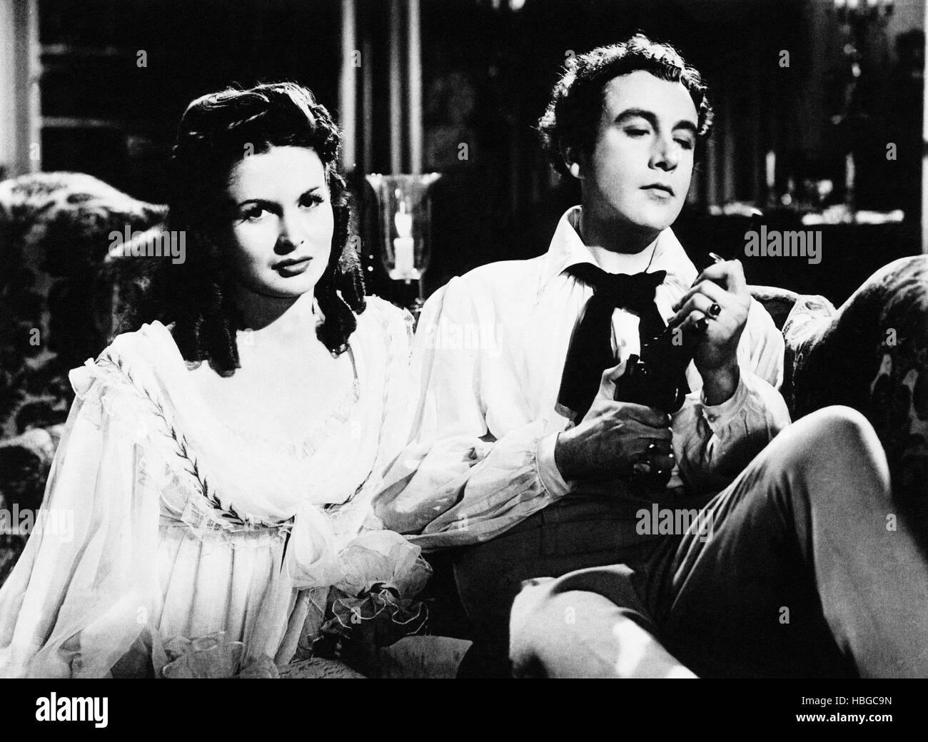 THE BAD LORD BYRON, from left: Linden Travers, Dennis Price, 1949 Stock ...