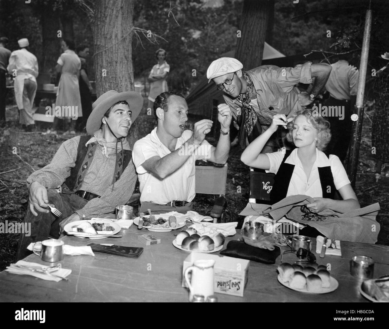 THE BAD MAN OF BRIMSTONE, from left: Joseph Calleia, director J. Walter ...