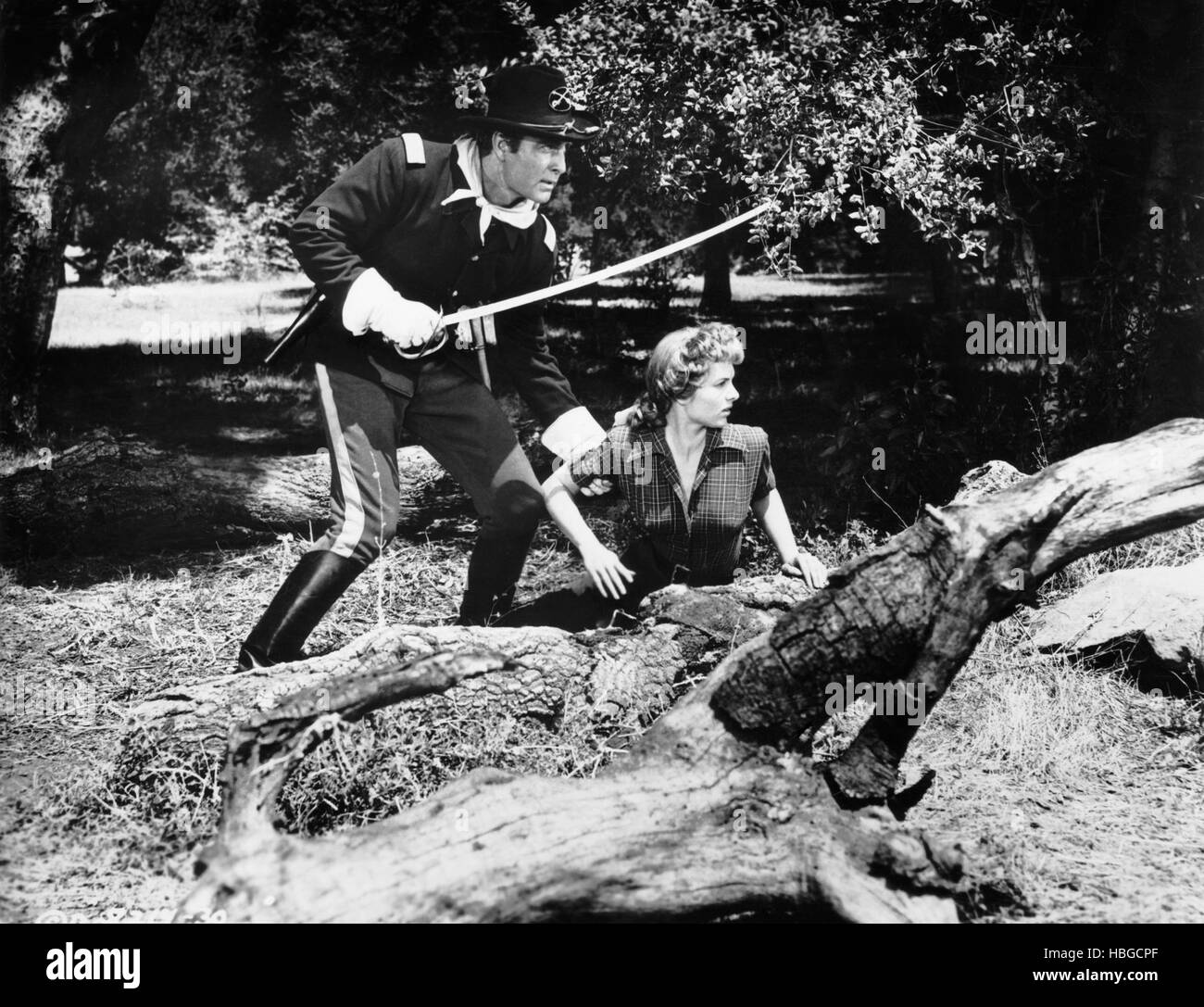 BATTLE OF ROGUE RIVER, from left, George Montgomery, Martha Hyer, 1954 ...