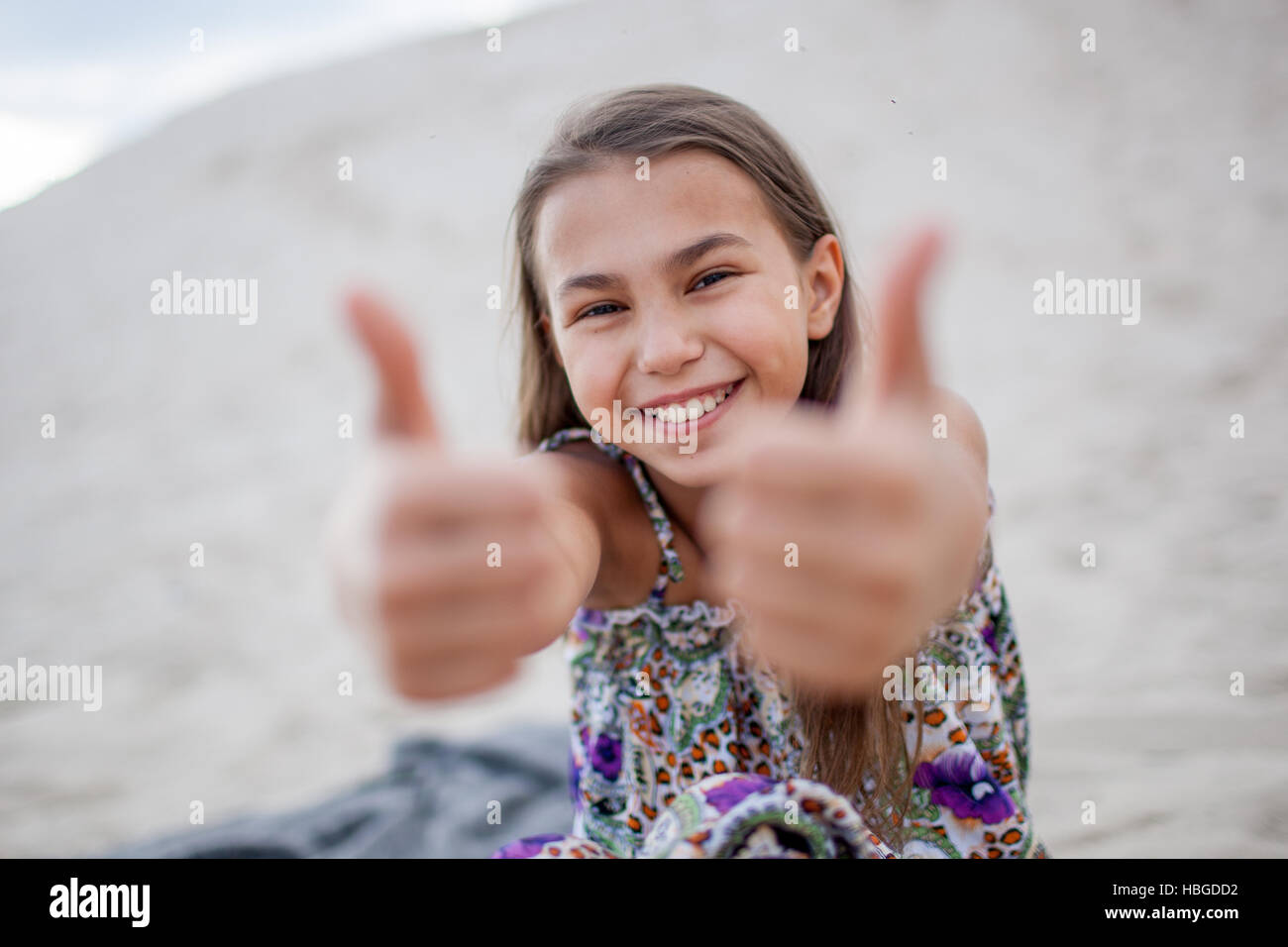 girl showing hand gestures Stock Photo - Alamy