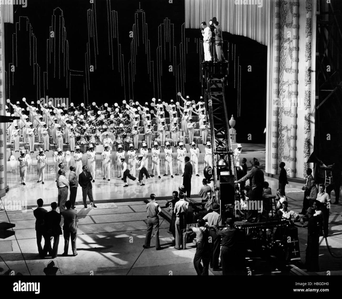 Babes On Broadway Director Busby Berkeley On Crane Left Filming On
