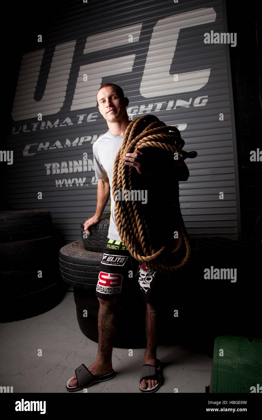 A portrait of UFC fighter Donald Cerrone before UFC 141 in Las Vegas ...