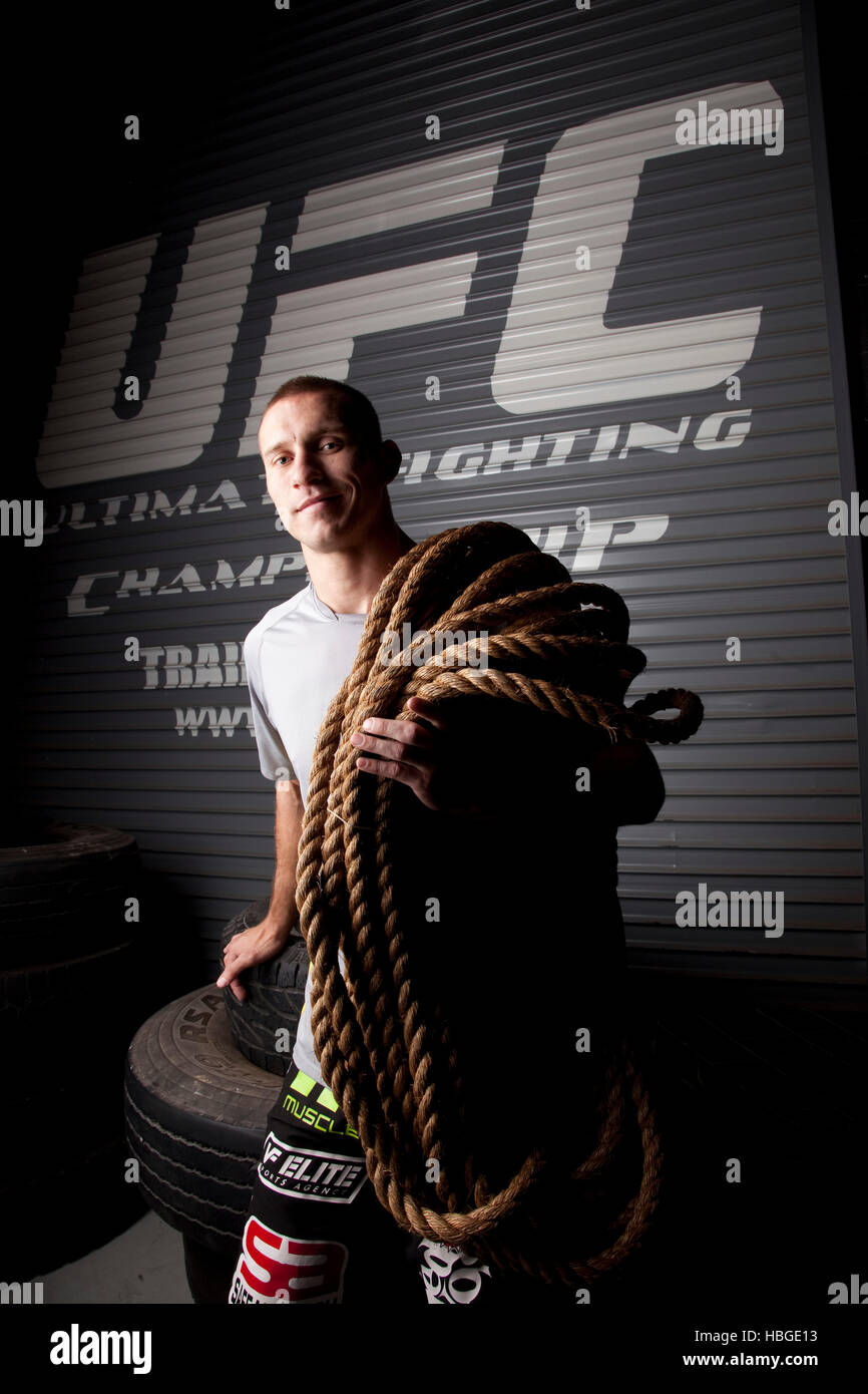 A portrait of UFC fighter Donald Cerrone before UFC 141 in Las Vegas ...
