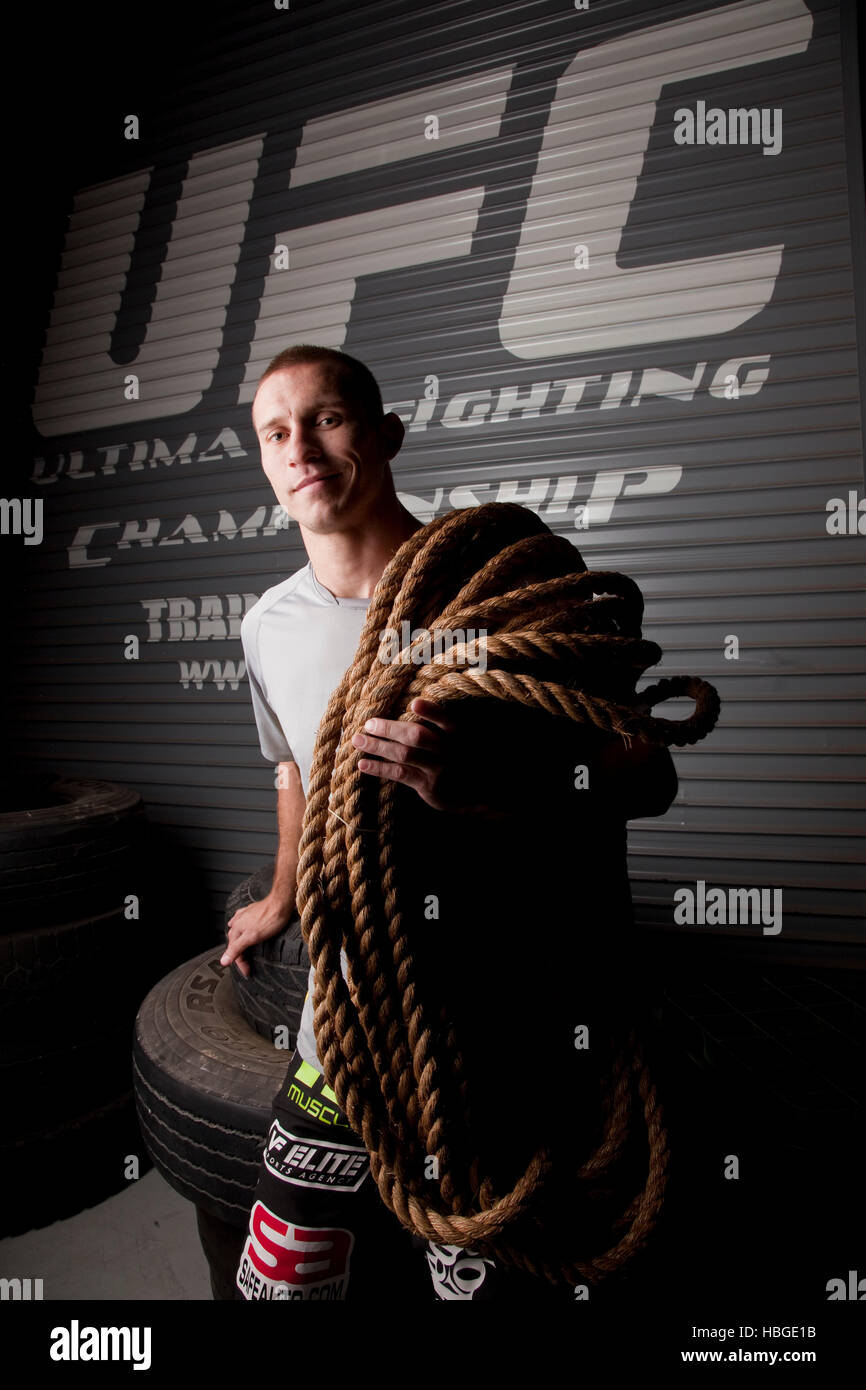 A portrait of UFC fighter Donald Cerrone before UFC 141 in Las Vegas ...