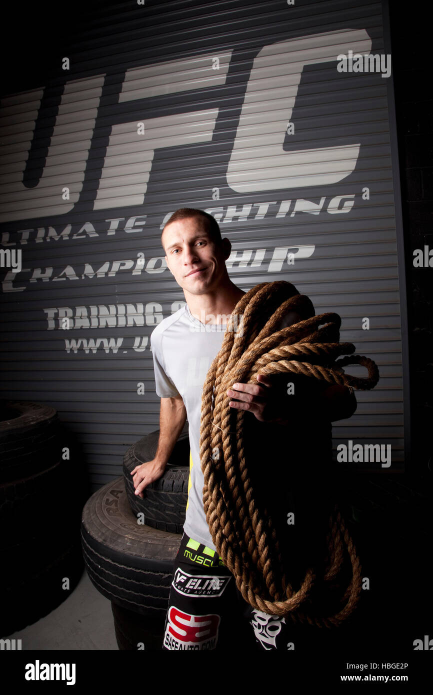 A portrait of UFC fighter Donald Cerrone before UFC 141 in Las Vegas ...